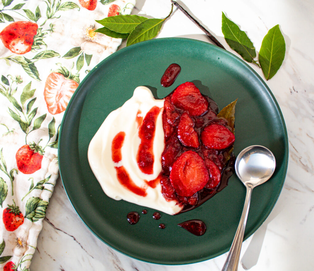 Stewed Frozen Strawberries with Bay Leaf for Yogurt Bowls - The Sifted ...