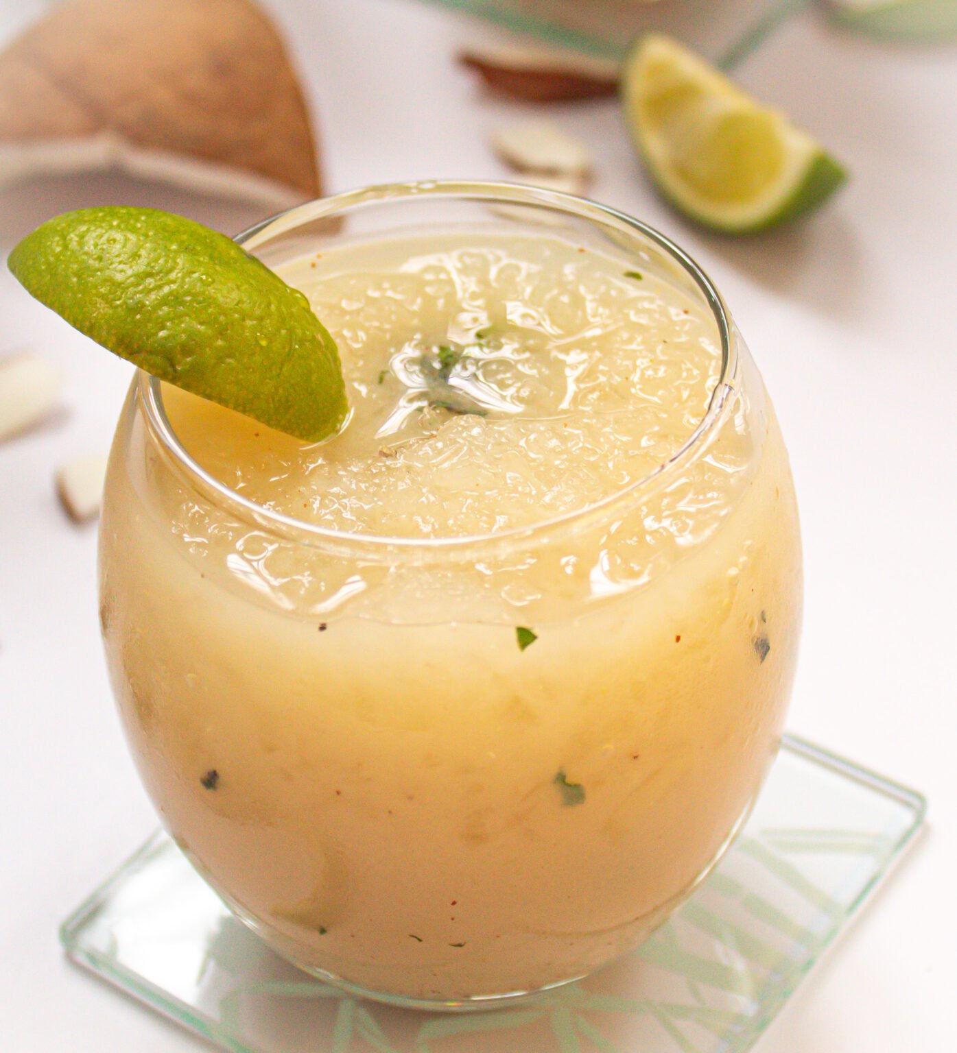 Coconut Ginger Fizz Cocktail with Pistachio Orgeat - The Sifted Field