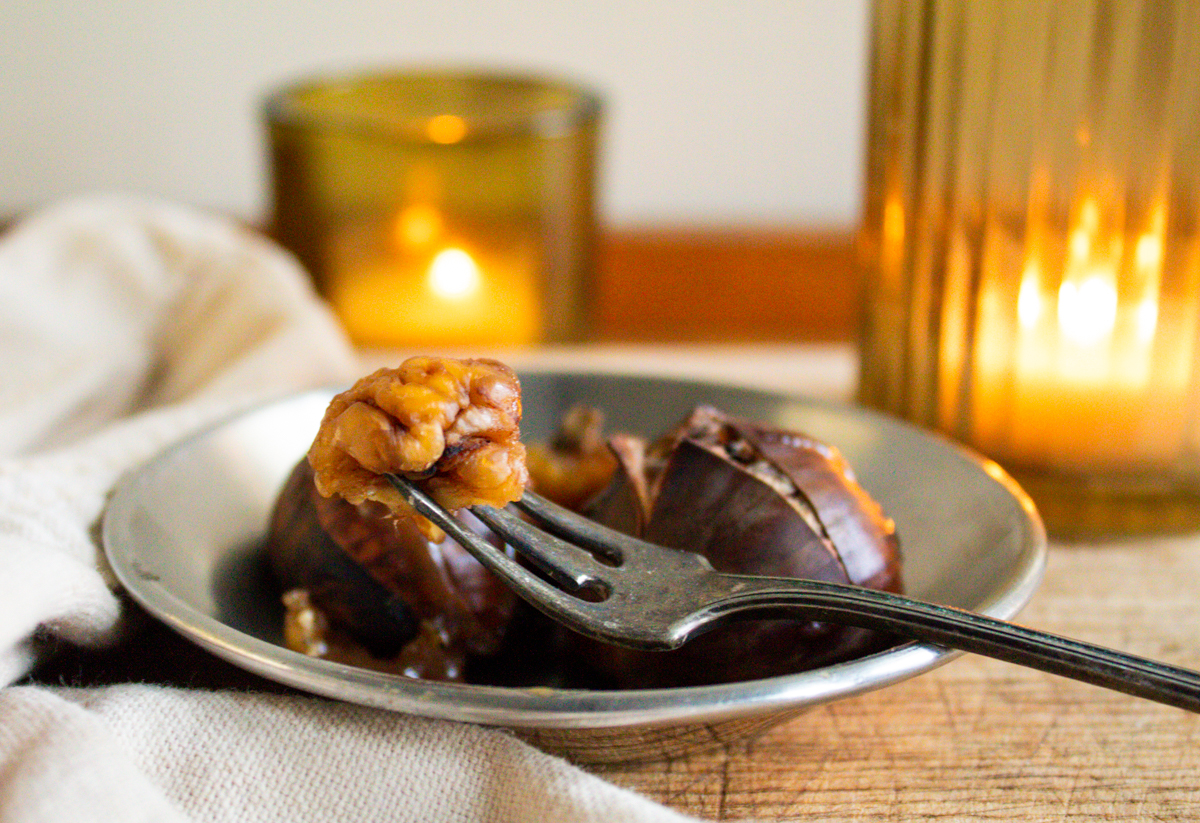 Oven Roasted Chestnuts with Buttery Cinnamon Topping - The Sifted Field